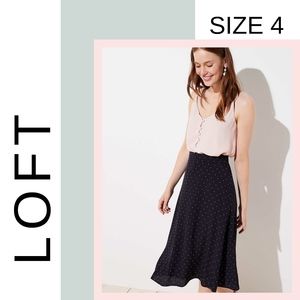 LOFT | Skirts | Nwt Loft Dotted Midi Skirt | Poshmark